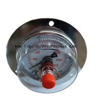 China Painted Steel Electric Contact Pressure Gauge 3500 psi 4 inch Flange 1/2 NPT for sale