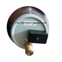 China Painted Steel Electric Contact Pressure Gauge 3500 psi 4 inch Flange 1/2 NPT for sale