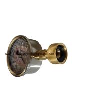 China Glycerine Liquid Filled Water Pressure Test Gauge 200 Psi 3/4 Inch Female Hose Thread Stainless Steel Case for sale