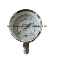China Low Capsule Pressure Vacuum Gauge 600mbar Steel Case 1/4 NPT for sale