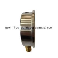 China 150 psi Liquid Filled Pressure Gauge 4 Inch Dial 1/2 NPT Lower Mount Brass Connection for sale