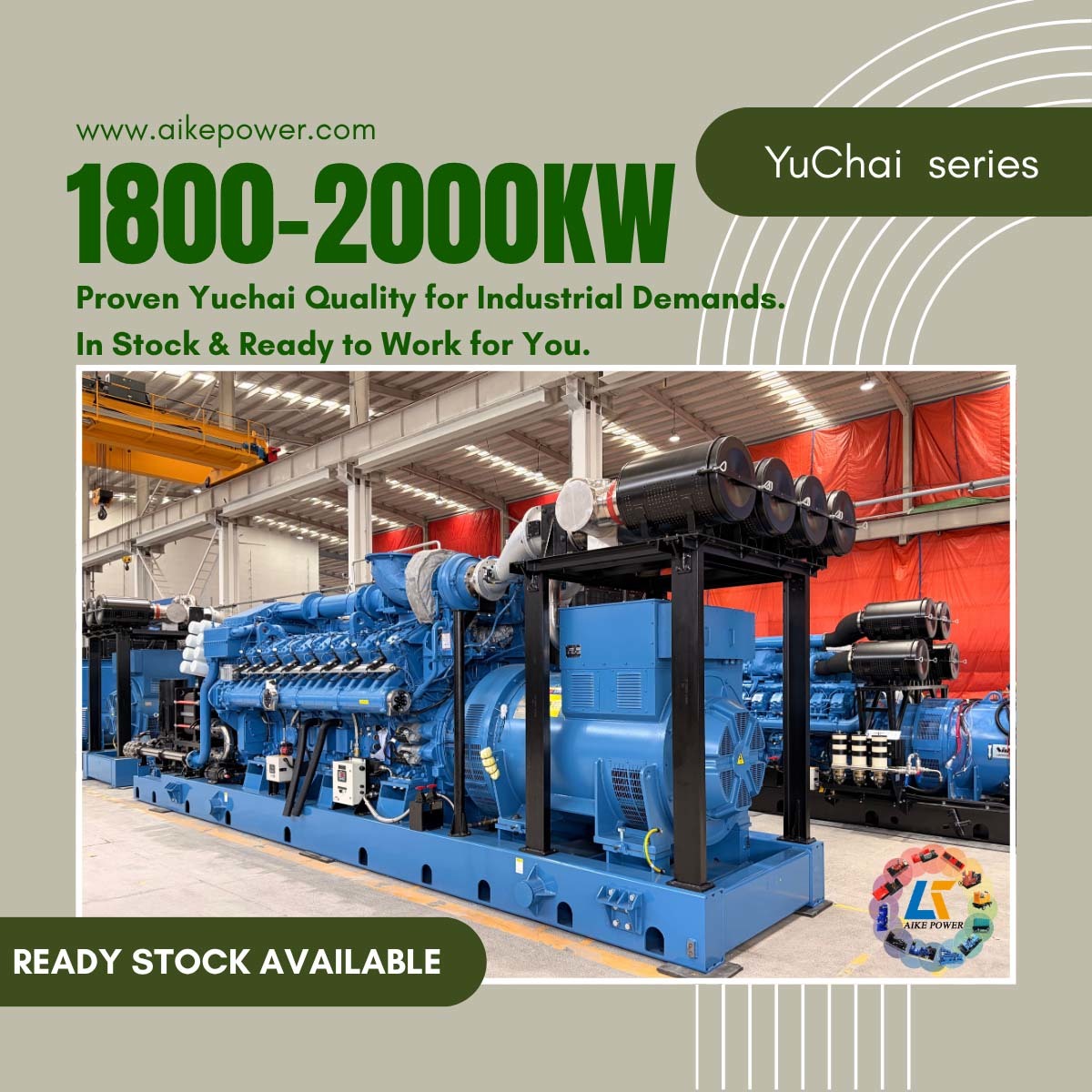 Detailed display of core components and high-standard appearance of industrial-grade generator sets.