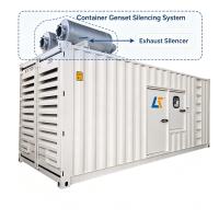 China Large Industrial Exhaust Silencer For Container Genset | Aike Power for sale