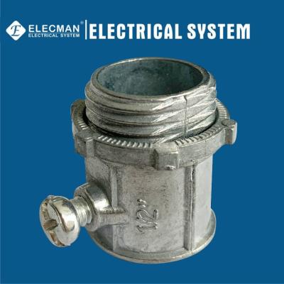 China Zinc EMT Conduit Connector Set Screw Type 1/2 to 4 Inch UL Listed for sale
