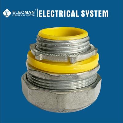 China Zinc Liquid Tight Connector Straight Flexible Conduit Fittings 1/2 to 4 Inch UL Listed for sale