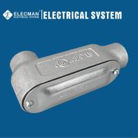 China ELECMAN Malleable Iron IMC Rigid Form 5 Conduit Body LB Type 1/2 to 4 Inch Threaded for sale