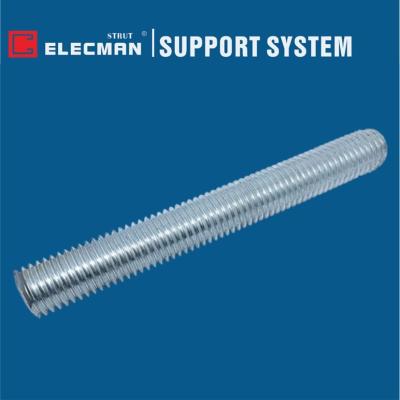 China ELECMAN Carbon Steel Hot Dipped Galvanized All Thread Rod 1/4 to 1 Inch Full Threaded Rod for sale