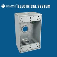 China ELECMAN Aluminum 1 Gang Weatherproof Outlet Box 3 Holes 1/2 in Knockout UL Listed for sale