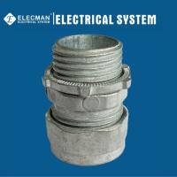 China ELECMAN Zinc EMT Conduit Connector Compression Type 1/2 to 4 Inch UL Listed for sale