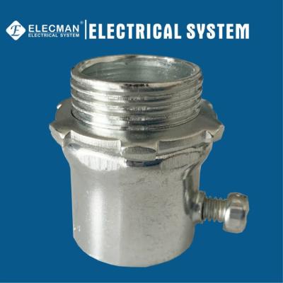 China Zinc Plated Steel EMT Conduit Connector Set Screw 1/2 to 4 Inch UL Listed for sale