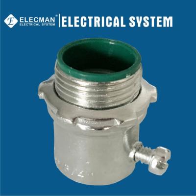 China Insulated Steel EMT Screw Connector Set Screw Type 1 Inch UL Listed for sale