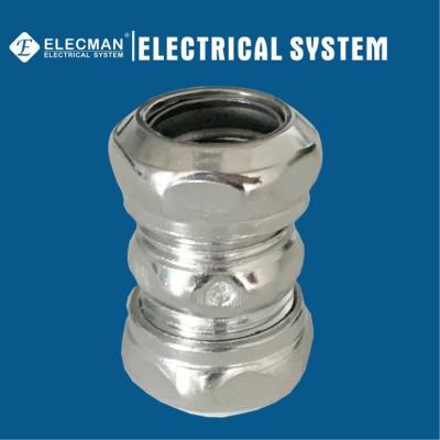 China ELECMAN Steel EMT Conduit Coupling Compression Type 1/2 to 4 Inch UL Listed for sale