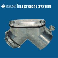 China Zinc 90 Degree Pull Elbow EMT Conduit Fitting Set Screw Type 1/2 to 1-1/4 Inch for sale