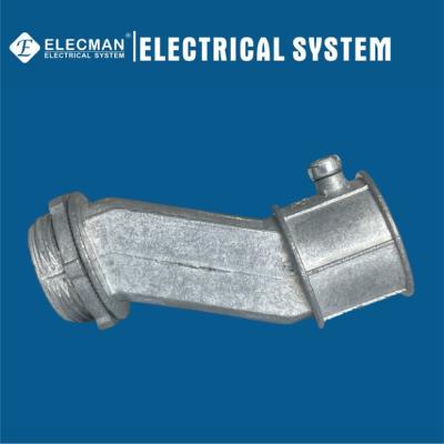 China 1 Inch Zinc EMT Conduit Offset Connector Set Screw Type for Box Connection 1 for sale