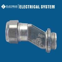 China Zinc EMT Offset EMT To Box Connectors Compression Type 1/2