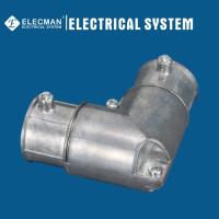 China ZEC Zinc EMT Conduit 90 Degree Corner Coupling Set Screw Type 1/2 to 3/4 Inch for sale