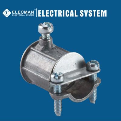 China ELECMAN Zinc Combination EMT to Flex Coupling 1 inch UL Listed Conduit Fitting for sale