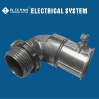 China Zinc 90 Degree Angle EMT Conduit to Box Connector 1 Inch Set Screw Type for sale