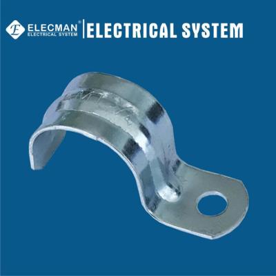 China Galvanized Steel EMT Conduit Strap One Hole Type 1/2 to 4 Inch UL Listed for sale