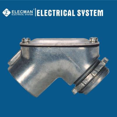 China Zinc 90 Degree Pull Elbow IMC Rigid Conduit Fittings to Box Threaded Type for sale