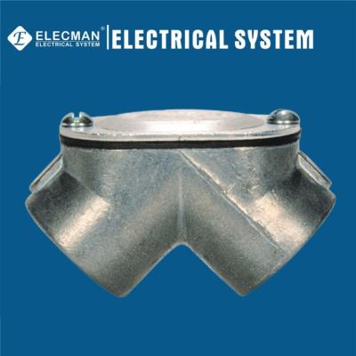 China Zinc 90 Degree Conduit IMC Rigid Pull Elbow Threaded Type for sale