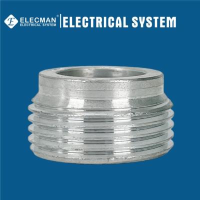China ELECMAN Steel IMC Rigid Conduit Reducing Bushing Threaded Connection 1/2 to 2 Inch for sale