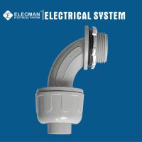 China ELECMAN Nylon Liquid Tight Connector 90 Degree Flexible Conduit Fitting 3/8 to 2 Inch UL Listed for sale