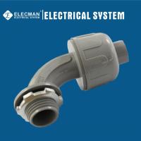 China ELECMAN Nylon Liquid Tight Connector 90 Degree Flexible Conduit Fitting 3/8 to 2 Inch UL Listed for sale