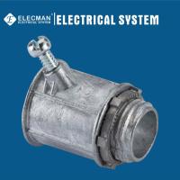 China ELECMAN FCSS 1 Inch Flexible Conduit Squeeze Connector Set Screw Zinc Plated UL for sale