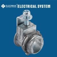 China ELECMAN Zinc Saddle Type Flexible Conduit Connector 3/8 in for Non-Metallic AC or MC Cable for sale