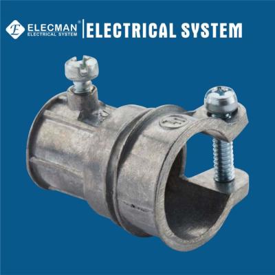 China Zinc Combination Flexible Conduit Fittings Flex to EMT Couplings 1/2 to 1 Inch for sale