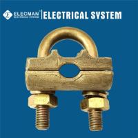China Cooper Alloy U Bolt Grounding Rod Clamp Double Plate Type 5/8 to 1 Inch for sale