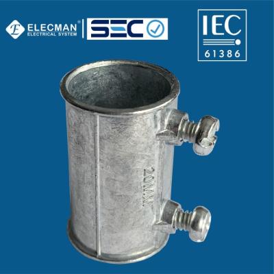 China IEC 61386 Zinc EMT Conduit Coupling Set Screw EMT to EMT 16mm-50mm for sale