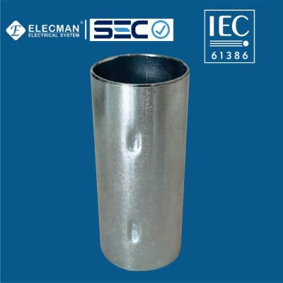 China IEC 61386 Steel EMT Conduit Coupling Sleeve Connection Type 20mm to 50mm for sale