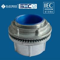 China IEC 61386 Zinc Rigid Watertight Conduit Hub with Insulated Throat 20mm to 50mm for sale