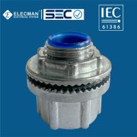 China IEC 61386 Zinc Rigid Watertight Conduit Hub with Insulated Throat 20mm to 50mm for sale