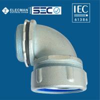 China IEC 61386 90 Degree Liquid Tight Angle Connector Zinc 20mm to 110mm for Flexible Conduit for sale