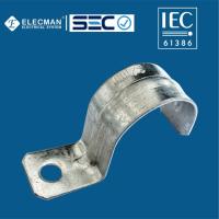 China Steel EMT Conduit Strap One Hole Zinc Plated 20mm to 50mm IEC 61386 for sale