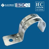 China Steel EMT Conduit Strap One Hole Zinc Plated 20mm to 50mm IEC 61386 for sale