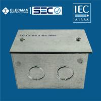 China IEC 61386 Steel Welded Electrical Junction Box 100x65x65mm with Cover and Gasket for sale