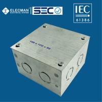 China IEC 61386 Steel Electrical Junction Box Welded 100x100x65mm 8 Knockouts for sale