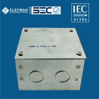 China IEC 61386 Steel Electrical Junction Box Welded 100x100x65mm 8 Knockouts for sale