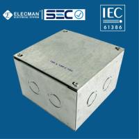 China ELECMAN IEC 61386 Steel Electrical Junction Box 150x150x100mm Outdoor Waterproof for sale