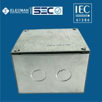 China ELECMAN IEC 61386 Steel Electrical Junction Box 150x150x100mm Outdoor Waterproof for sale