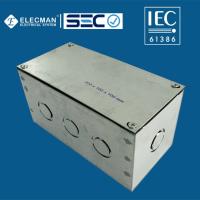 China IEC 61386 Steel Welded Junction Box 200x100x100mm 8 Knockouts Waterproof for sale