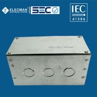 China IEC 61386 Steel Welded Junction Box 200x100x100mm 8 Knockouts Waterproof for sale