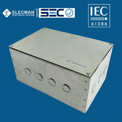 China Elecman Steel IEC 61386 Electrical Junction Box 300x200x150mm Welded Cable Box for sale