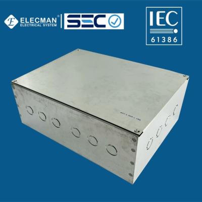 China ELECMAN IEC 61386 Galvanized Steel Electrical Junction Box 400x300x150mm for sale
