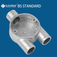 China BS4568 Malleable Iron Y Outlet Box 20mm 25mm Explosion Proof Conduit Electrical Box Three Way for sale