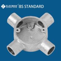 China BS4568 Malleable Iron Intersection Outlet Box 20mm 25mm Four Way Conduit Gang Box for sale
